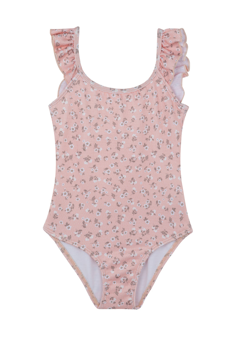 GIRLS RUFFLED SWIMSUIT IN ORANGE – Gottex