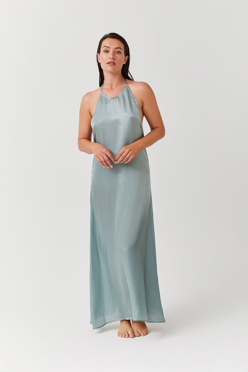 LUMA HIGH NECK LONG DRESS COVER UP – Gottex